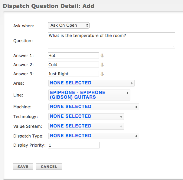 📕 Setup - Dispatch Questions – L2L