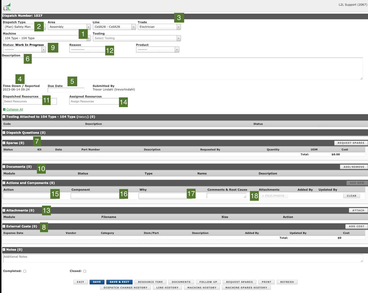 Dispatch Screens- Classic View – L2L