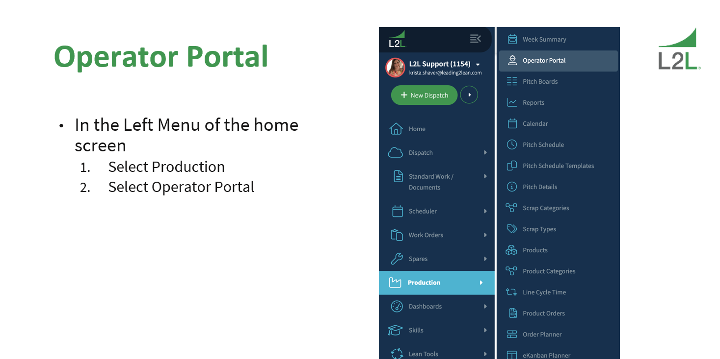 Operator Portal Overview – L2L